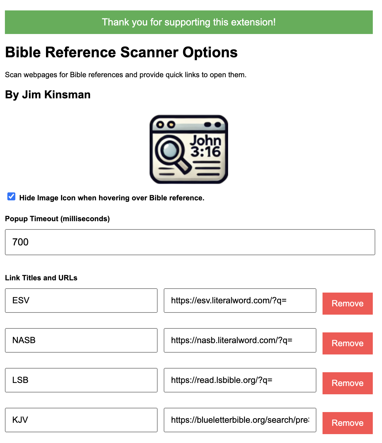 Bible Reference Scanner - Chrome Extension